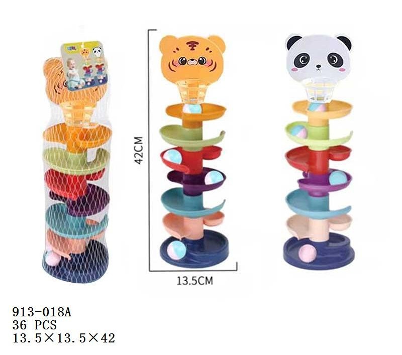 7 Layer Rainbow Fun Rolling Slide Ball Toy Kids | Shopee Malaysia