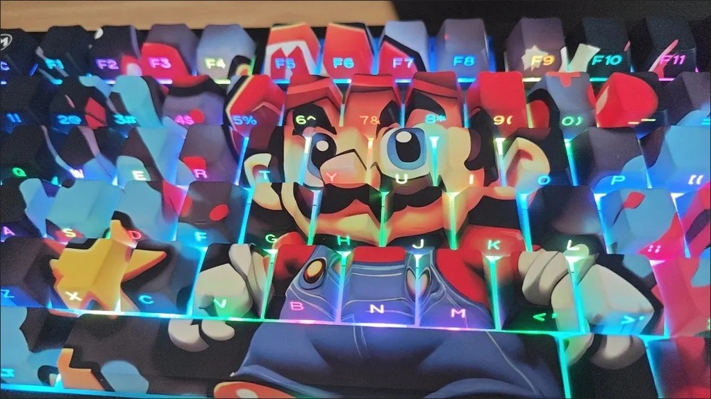Mario Keycap Cherry Profile 120 Keys PBT Five-sided Dye Sublimation ...