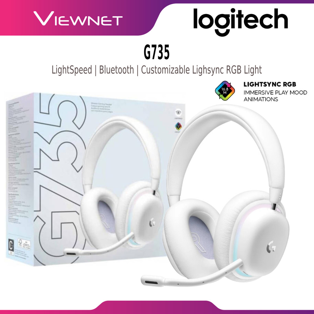 LOGITECH G735 WIRELESS GAMING HEADSET LIGHTSPEED | BLUETOOTH ...