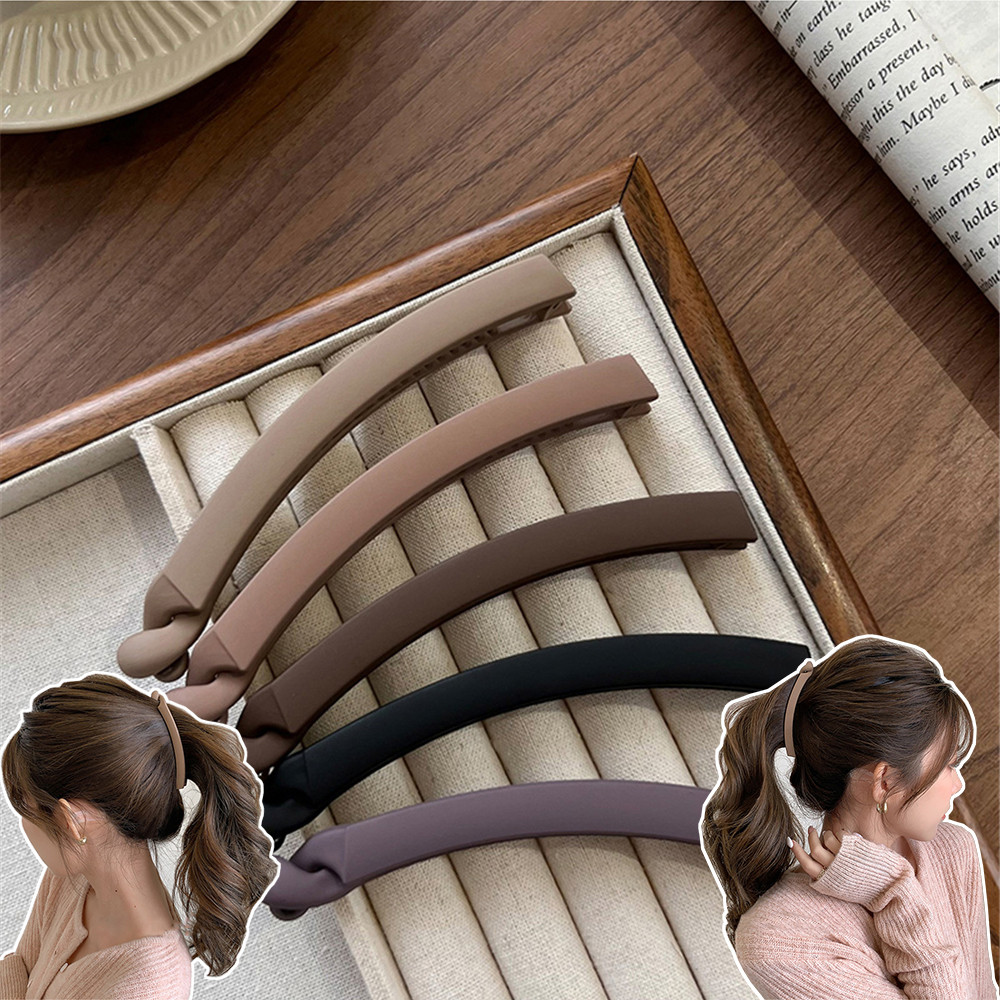 Frosted Banana Clip Vertical Clip High-end Back Head Hair Pinch Women's ...