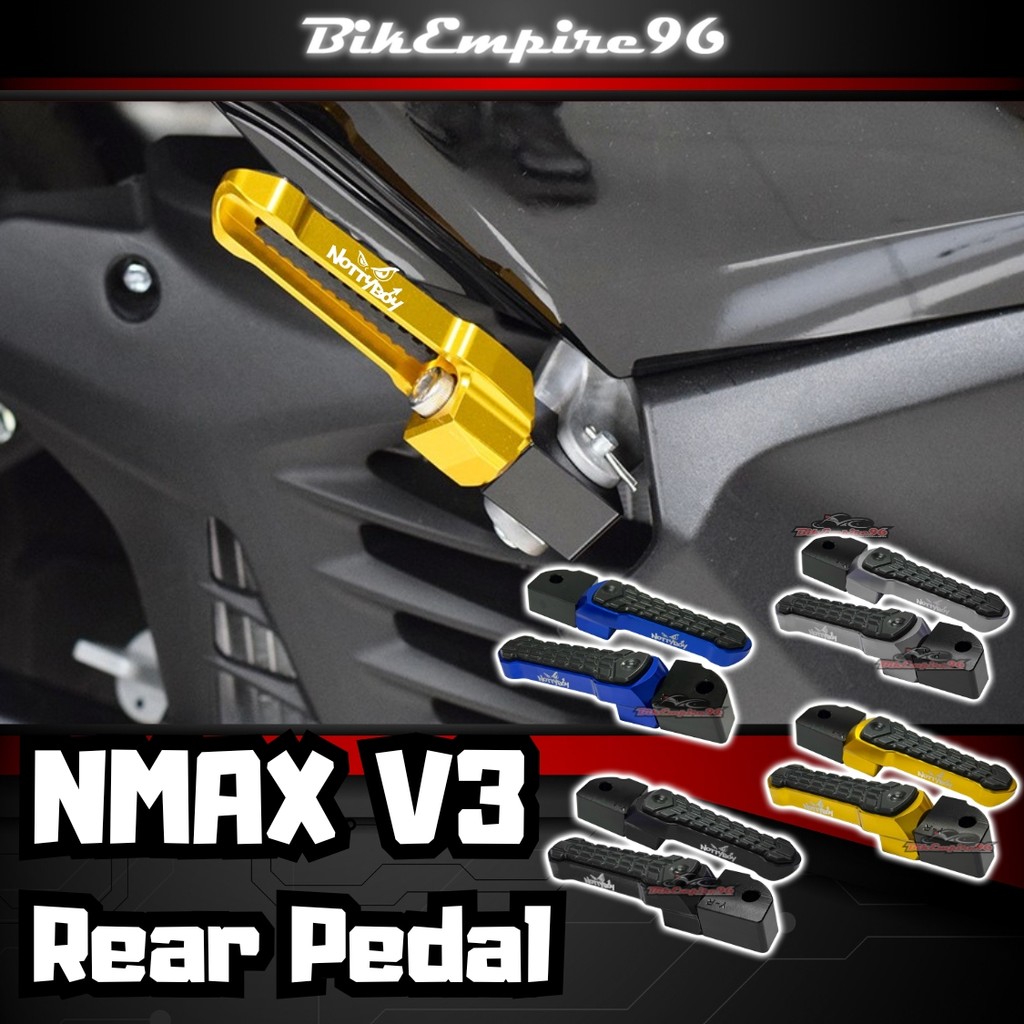 NMAX 155 V3 2025 Rear Pedal 1 Pair CNC Aluminum Footrests Pedals for ...