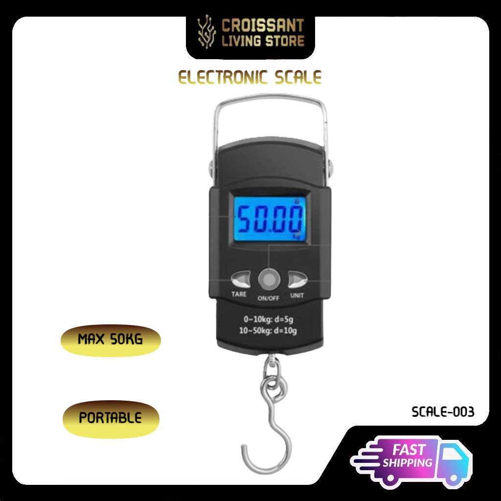 CROISSANT LIVING STORE 50Kg portable electronic scale express digital Luggage scale multi ...