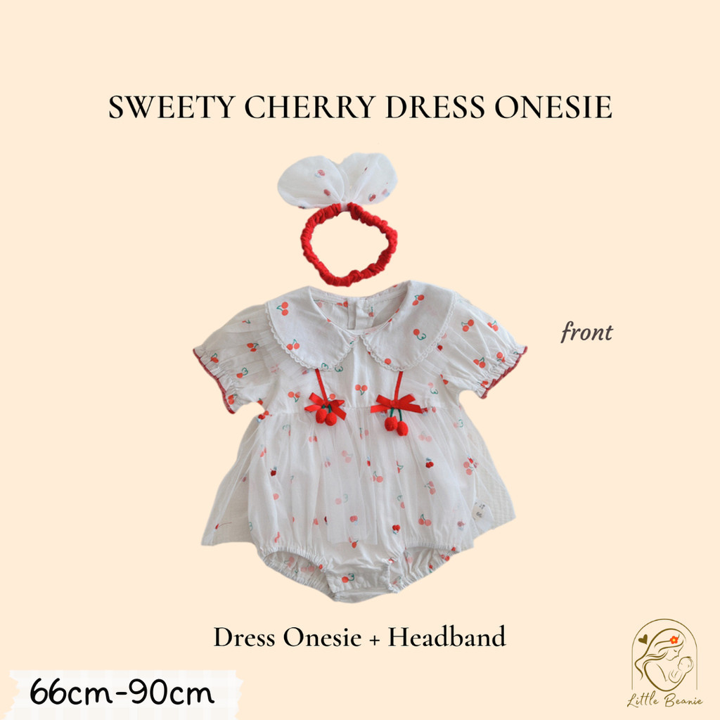 (Ready Stock) SWEETY CHERRY BABY DRESS ONESIE SET | Shopee Malaysia