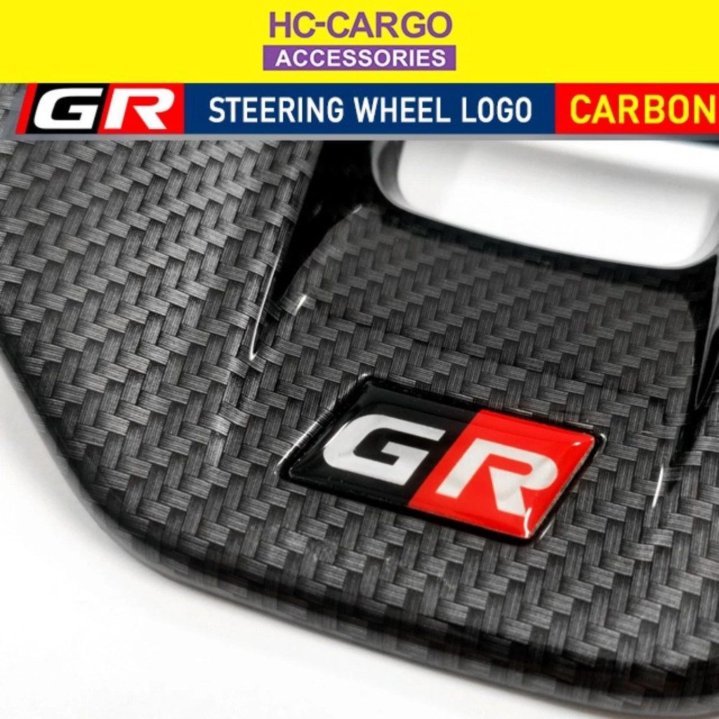 GR Logo Steering Wheel Carbon Furnishing Garnish Frame Trim Gazoo ...