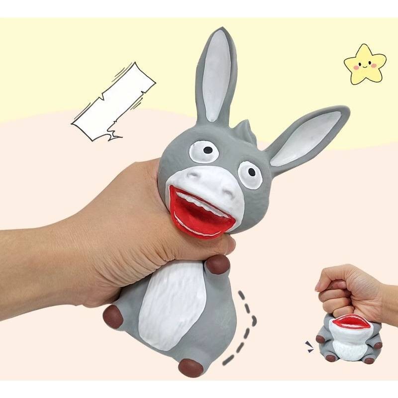 Big Mouth Innovative Donkey Squishy Figurine For Visual And Skills ...
