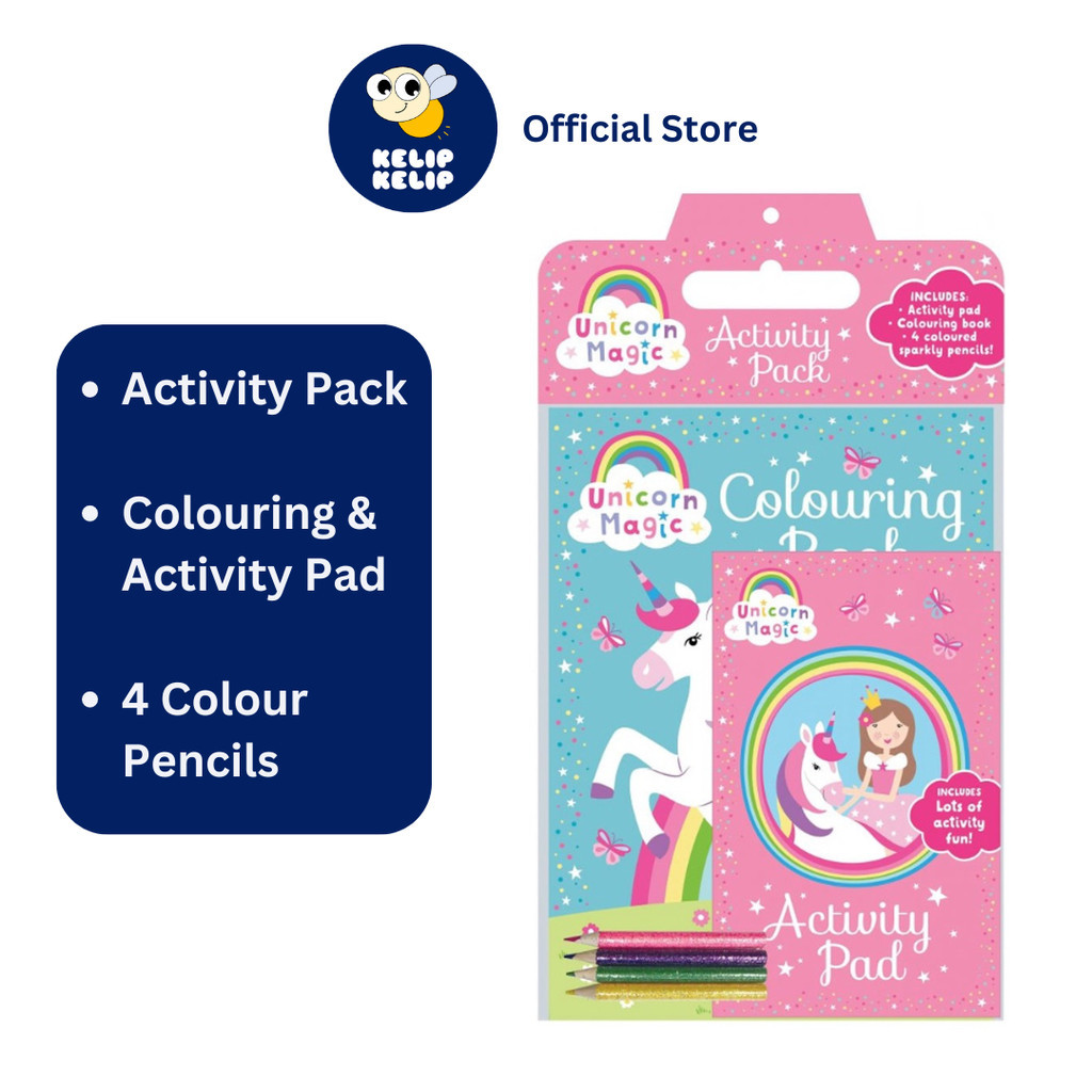 Unicorn Magic Activity Pack with Colouring Activity Book & Colour ...