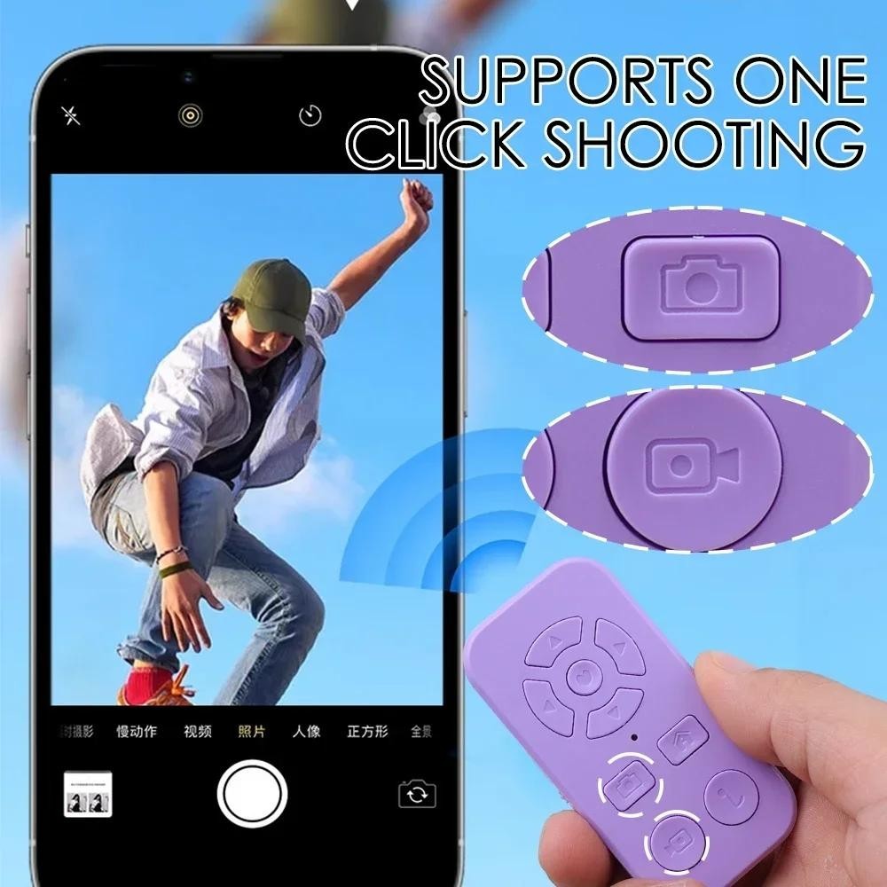 Rechargeable Bluetooth Remote Control Protable Self-Timer Camera Stick Shutter Button Wireless ...