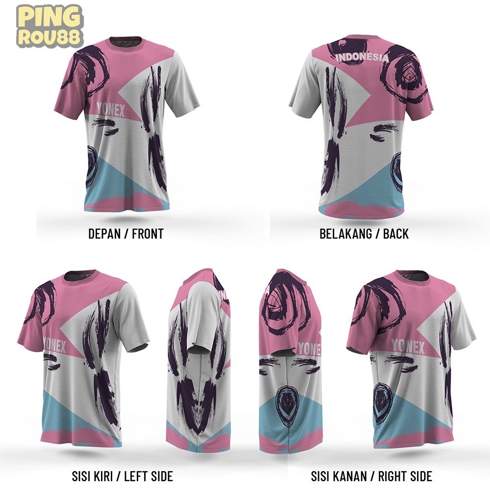 Baju Badminton Yonex Malaysia Badminton Shirt Lelaki Baju Indonesia Sports Jersey for Men Women ...