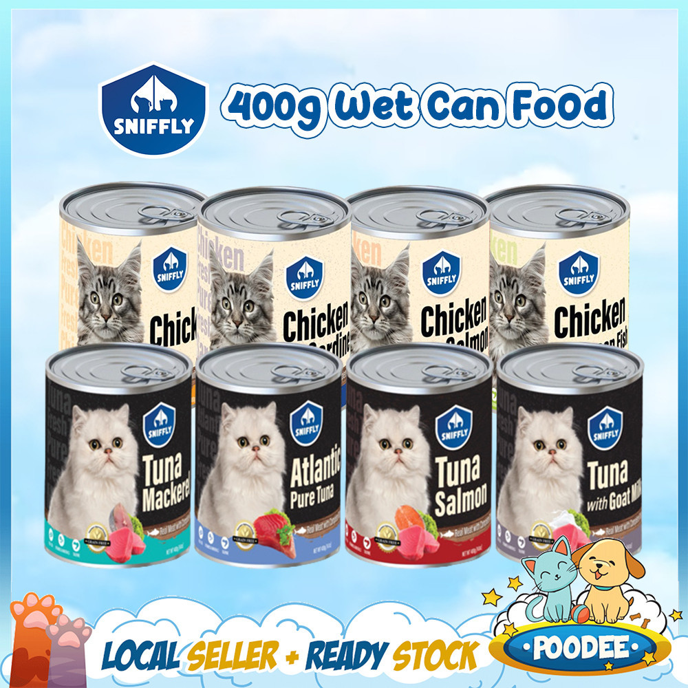 POODEE Sniffly Cat Canned Food 400g Cat Wet Food Grain Free Real Meat ...