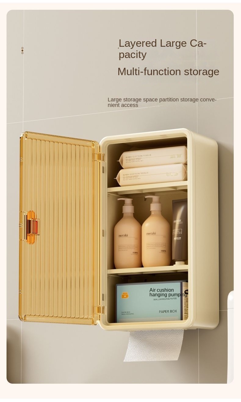 Bathroom Large Size Tissue Box Toilet Wall-Mounted Face Towel Sanitary ...