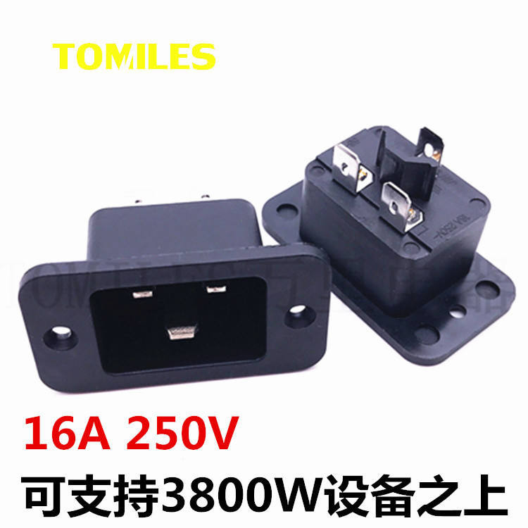 Ready Stock! Ac Power Socket Male Socket Horizontal Product Input 16A ...