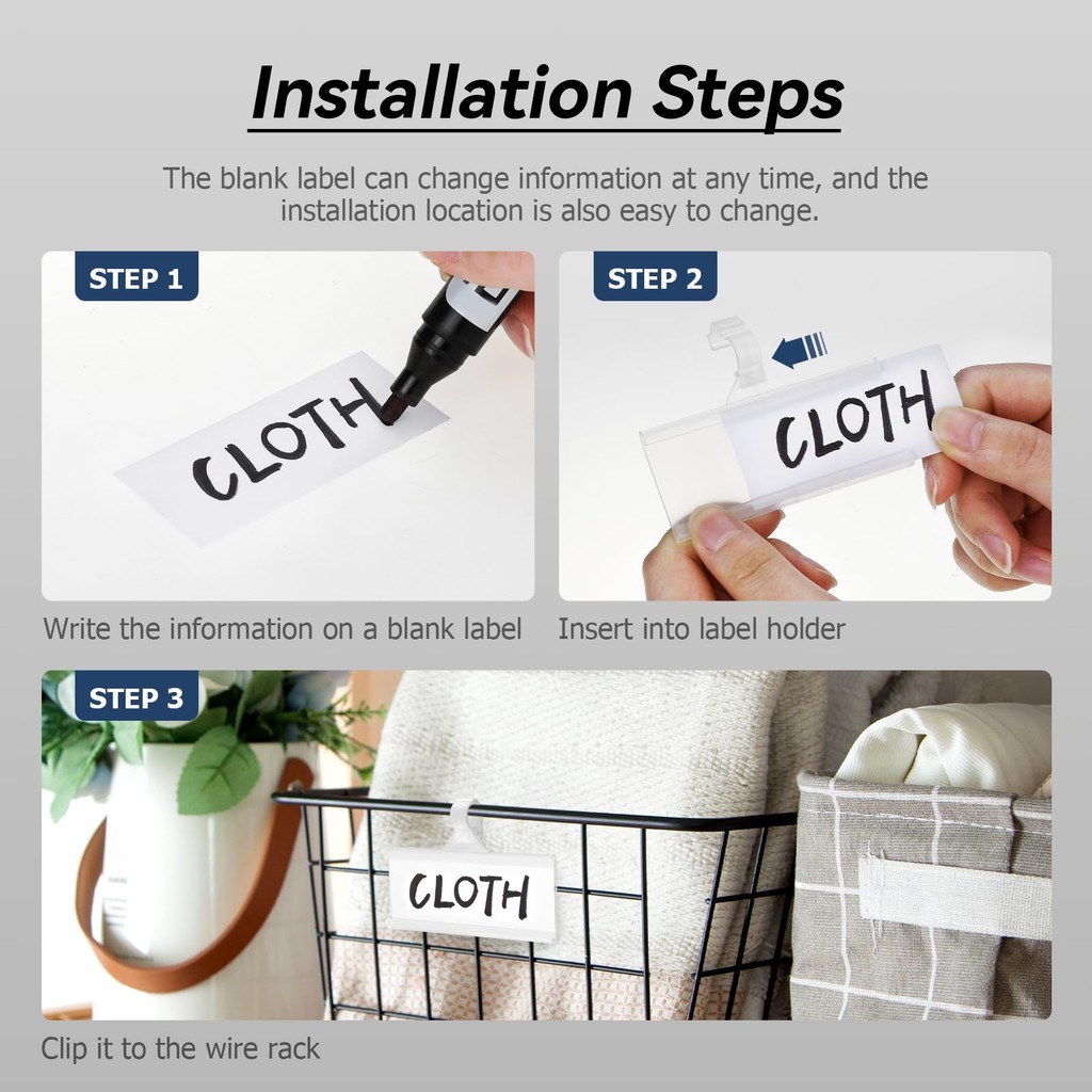 10 Pieces Of Plastic Labels Hanging Hook Model Name Tags Product Shelf ...