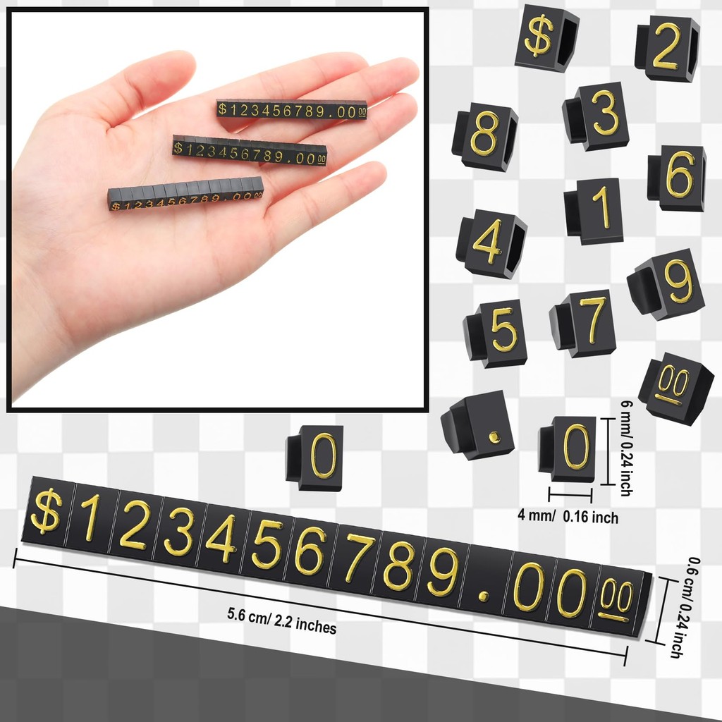 5 Pieces Number Tag Label Can Be Set Product Is Available In 2 Colors ...