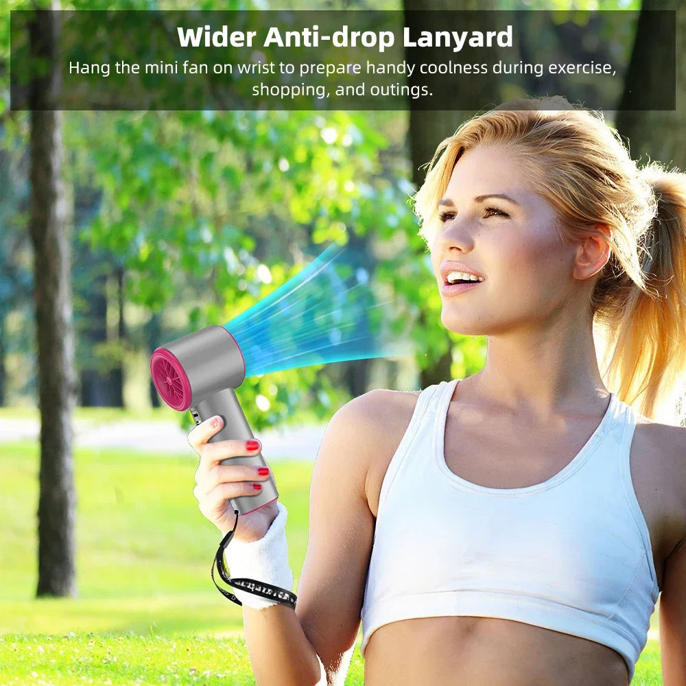 kipas turbo mini Powerful handheld portable Fan 100 Speed Adjustable ...