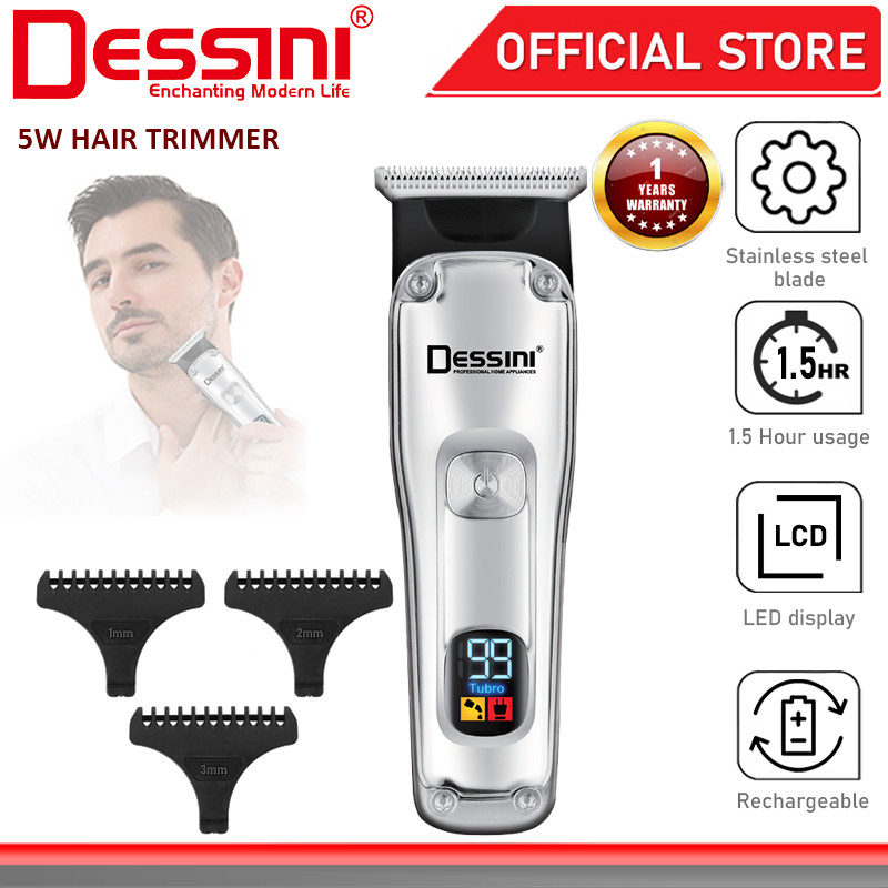 DESSINI ITALY USB Rechargeable Hair Trimmer Clipper Shaver Cutter ...