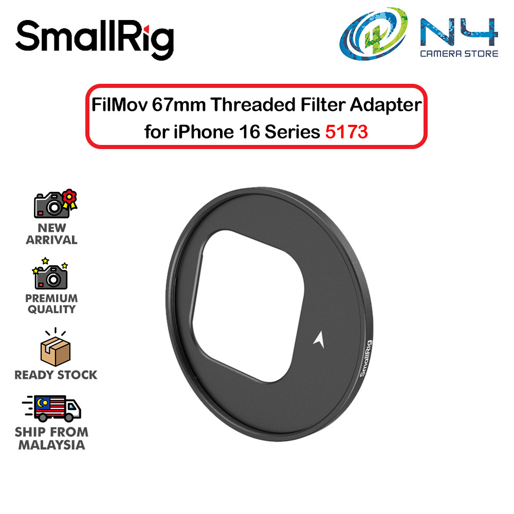 SMALLRIG FilMov 67mm Threaded Filter Adapter for iPhone 16 Series 5173 ...