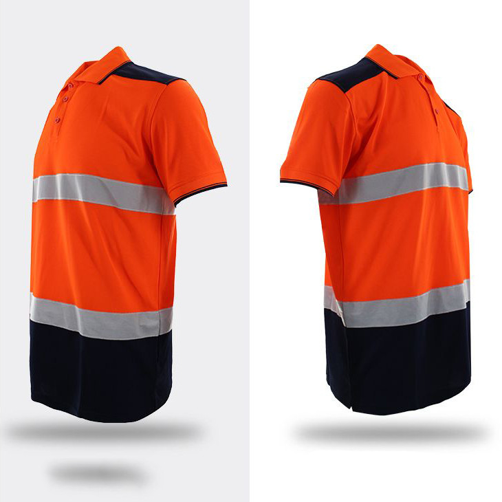 Ppe Safety Jacket Reflective Uniform Safe Polo Shirt Short Sleeve