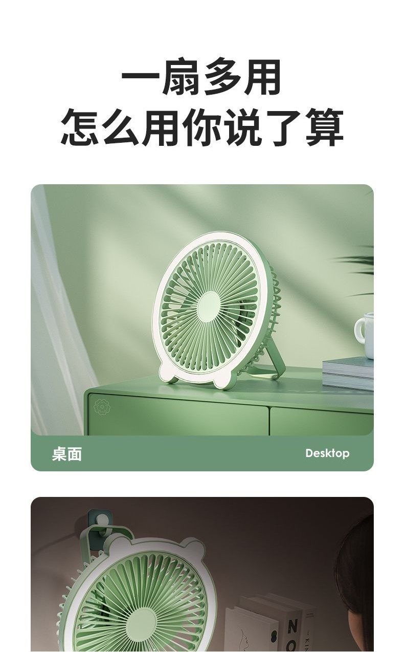 Suspended Small Fan Electric Fan Wall Mounted Fan with Night Light ...