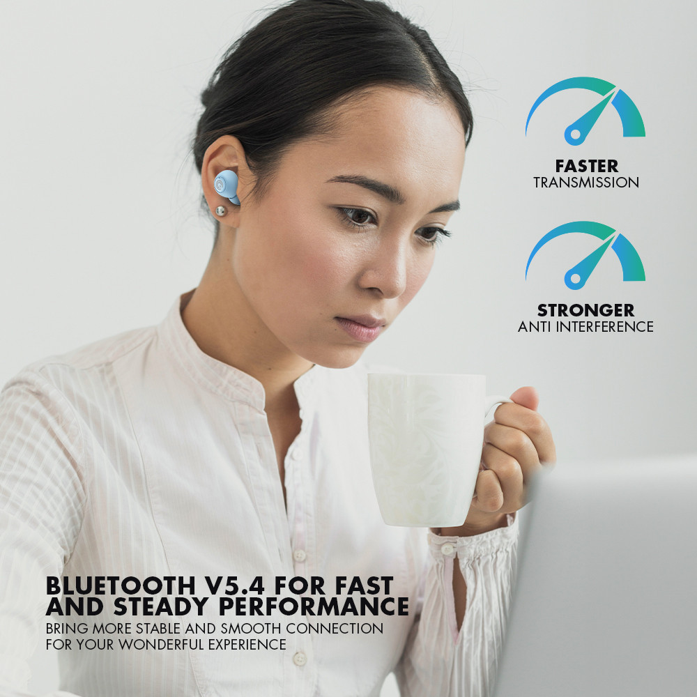 SonicGear EarPump TWS Jewel 2 ENC Bluetooth 5.4 Wireless Earbuds with ...