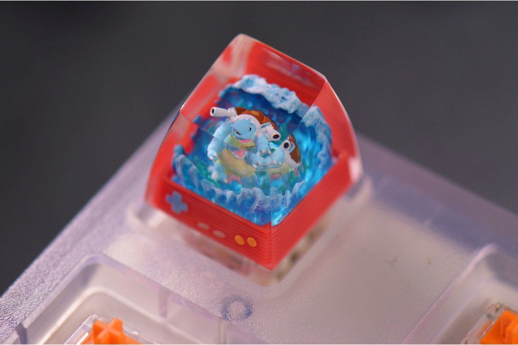 Pokemon Drip-glue Keycap PBT Pikachu Gengar Psyduck Squirtle Bulbasaur ...