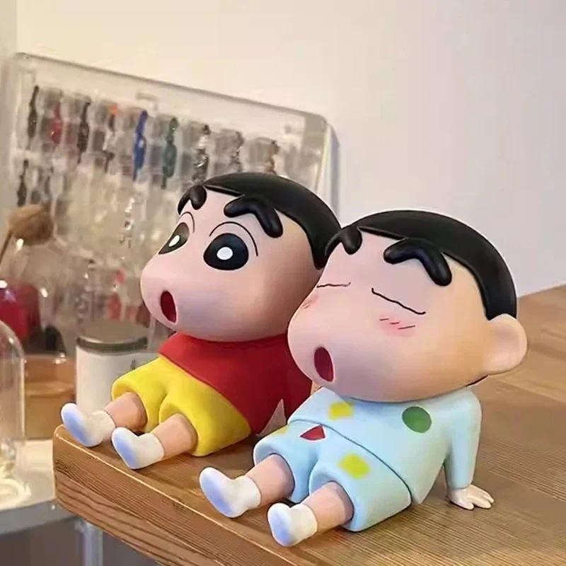 Anime Crayon Shin-Chan Lazy Cell Phone Holder Boochan Action Figure ...