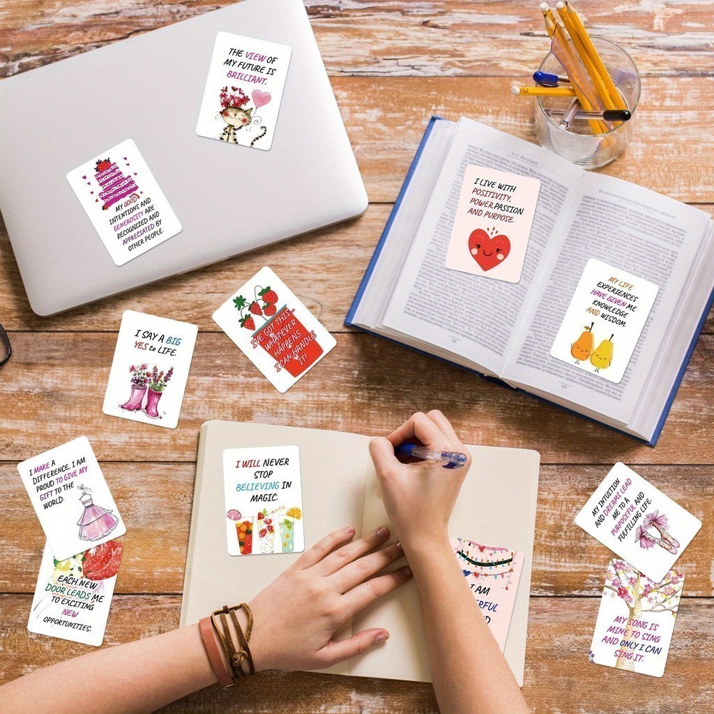 50 Pcs Motivational Note Cards Positive Affirmation Notes Inspirational ...
