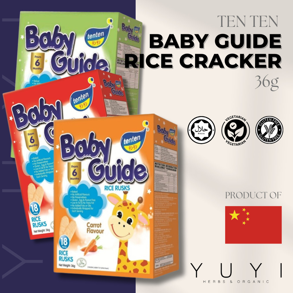 【TenTen】Baby Guide Rice Rusks (From 6 months+) - 36g | Shopee Malaysia