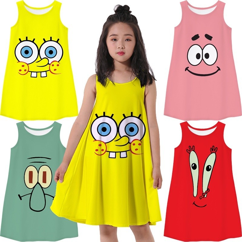 Girls Dress SpongeBob SquarePants Patrick Star Squidward Tentacles ...