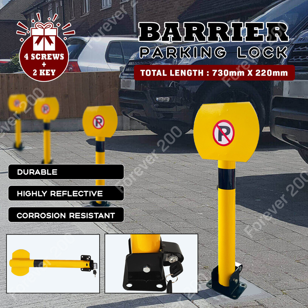 730mm Safety Foldable Post Type Parking Barrier Spring Park Fold Down ...