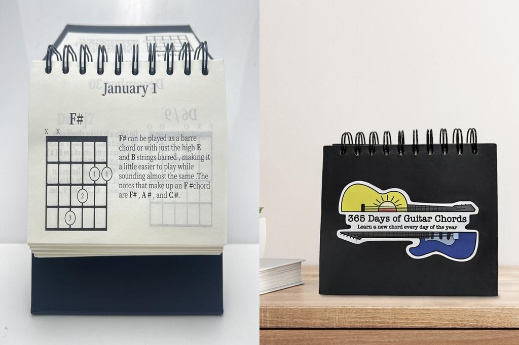 GOF Fun Annual Planner Musician Planner 365 Days of Guitar Chords ...