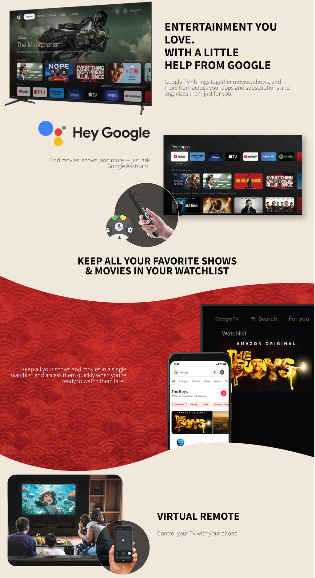 Sharp 65 Inch 4K UHD Google TV 4TC65FJ1X | Game Low Latency | ALLM VRR | Streaming Optimizer ...