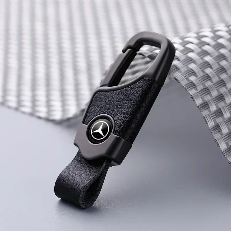 Leather Car Keychian Key Rings Key Holder For Mercedes Benz GLB GLC GLS ...