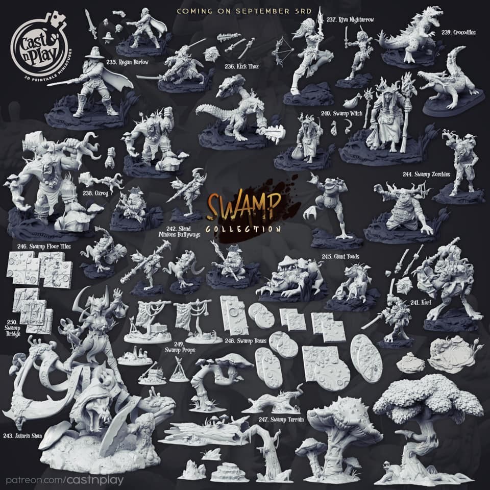 [Swamp] Witch Hunter Slatod Dark Elf Lizard Man Cannibal dnd War Chess ...