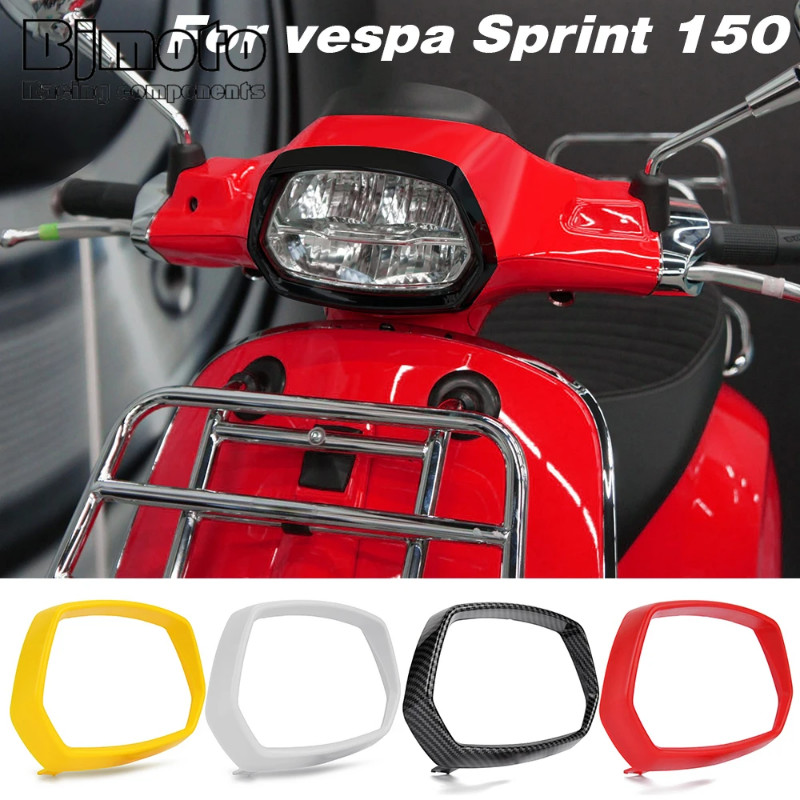 Motorcycle Front Headlight Bezel Trim Guard Cover For Vespa Sprint 50 ...