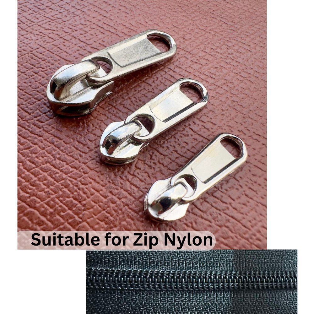Tebal Zip Potong Zip Nylon Zip Meter Thick Zipper dengan Kepala Zip ...