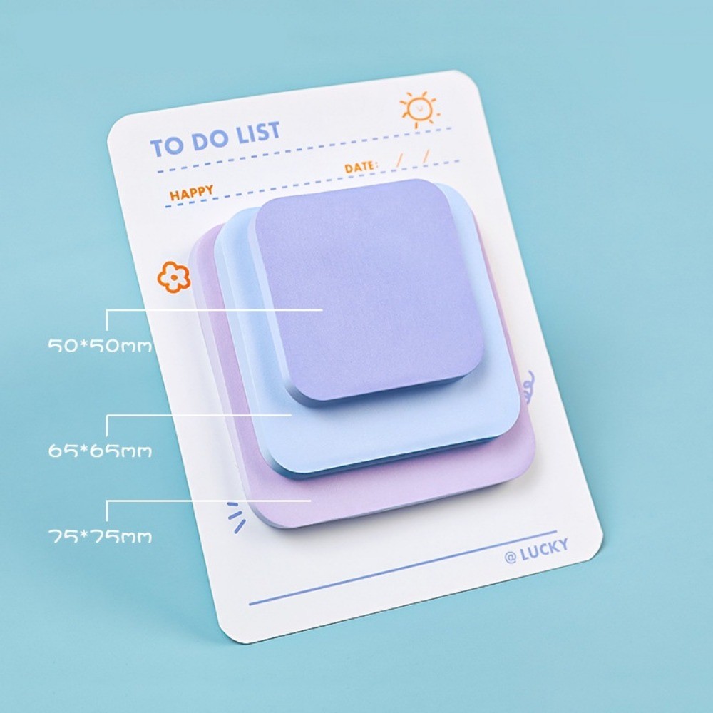 3-Size Pasteable Sticky Notes Set | 90-Sheet Aesthetic Memo Pads for ...