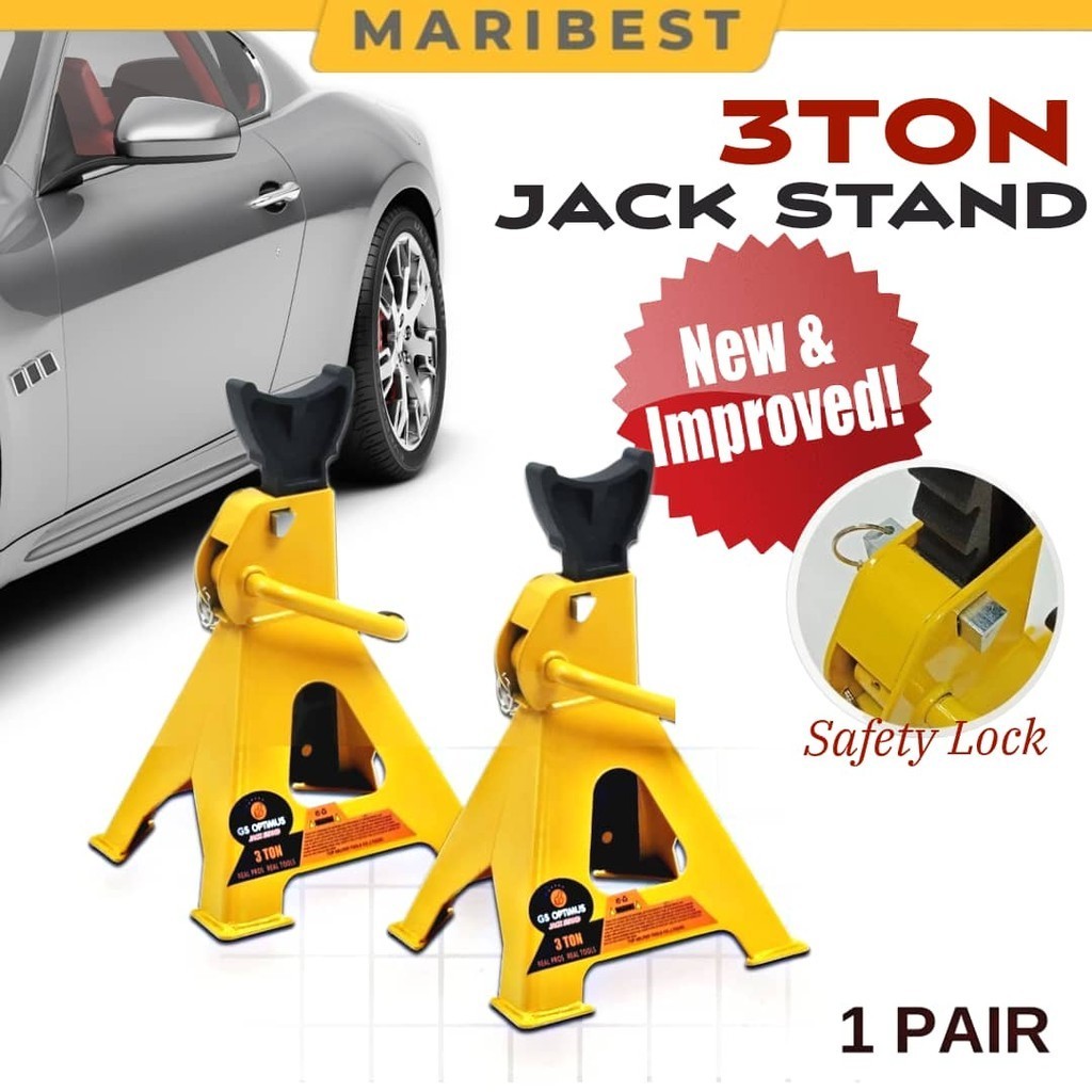 3Ton Heavy Duty Jack Stand For Car Repair (1Pair/2Pcs) Jack Kereta 3Ton ...