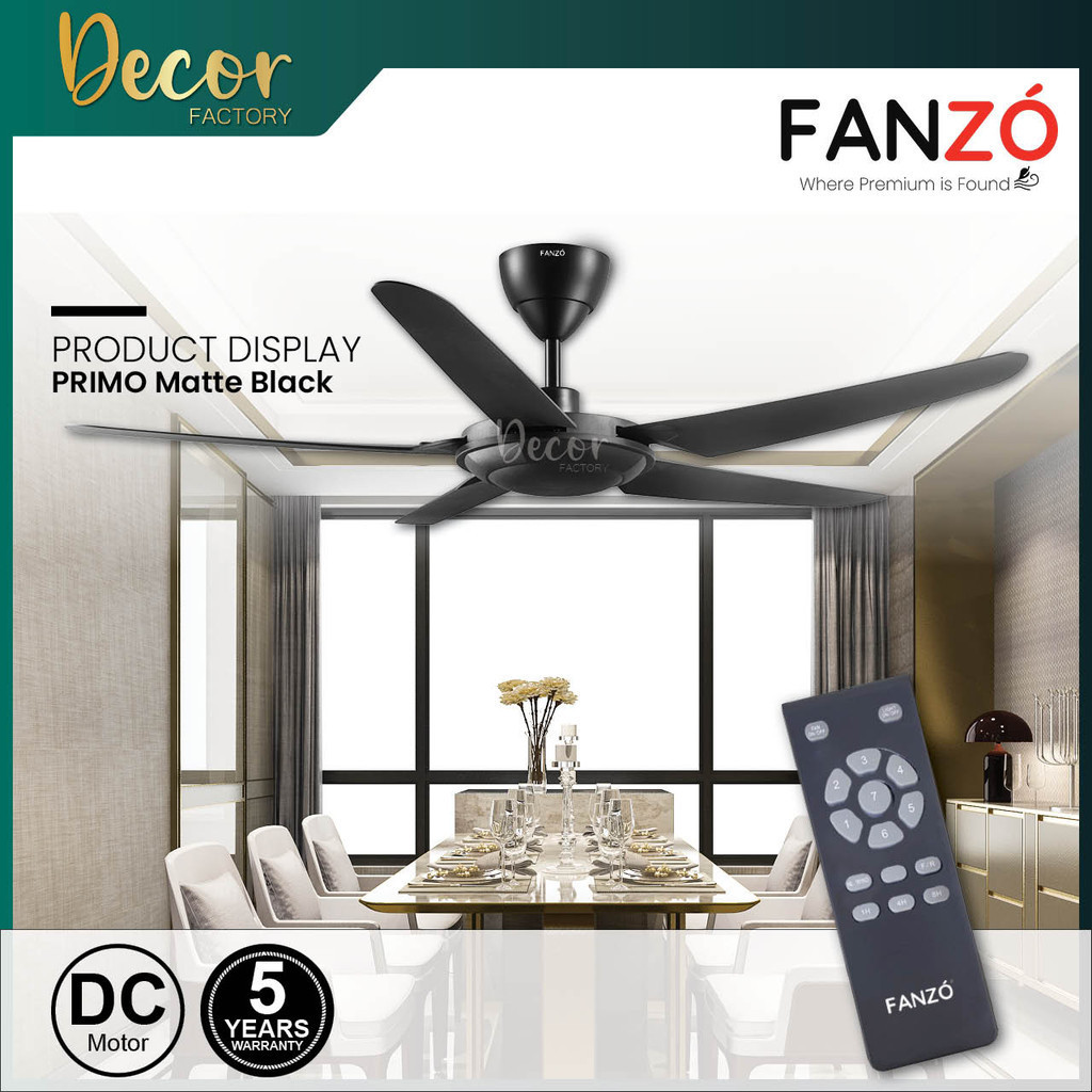 FANZÓ Fan FANZO PRIMO Fan [NEW 2024] 56" 5 Blades 7 Speed DC Motor ...