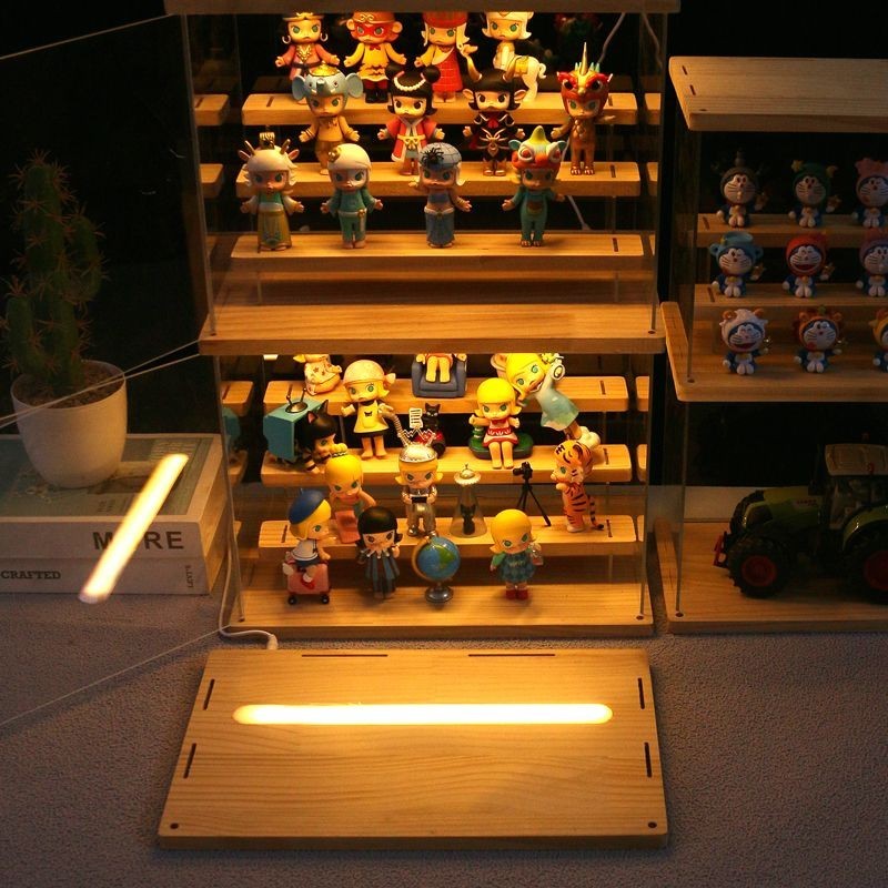 My Blind Box Display Cabinet Storage Display Stand with Light Pop Mart ...