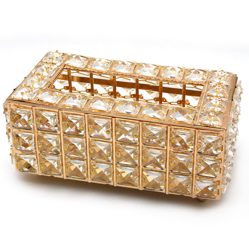 Romantika Gold Crystal Tissue Box luxury European-style Ins style ...