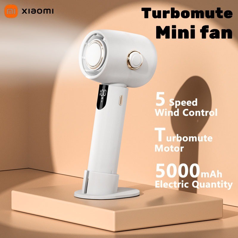 Xiaomi Turbo Mute Mini Fan USB Rechargeable 5000mAh Bladeless Fan ...