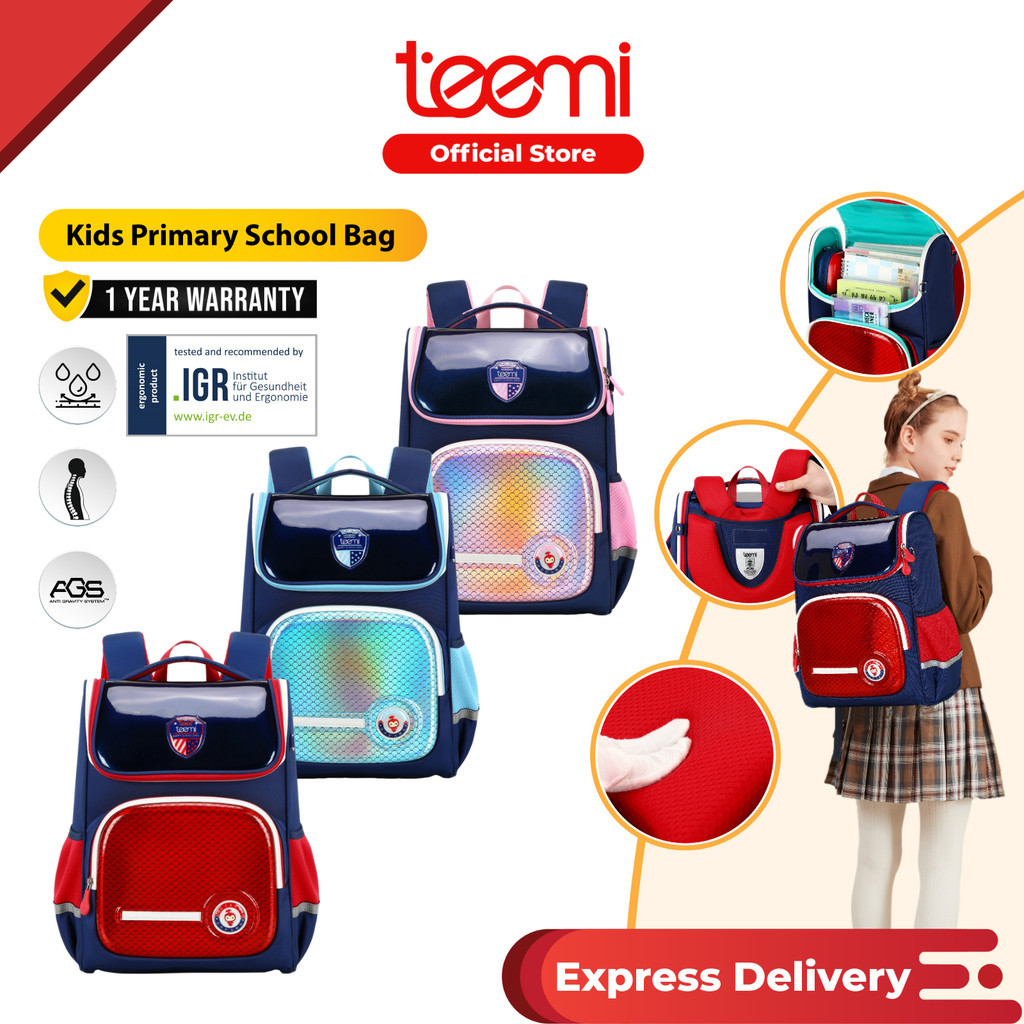 TEEMI PRIME HoppiPac - SeaShine 38/40cm Beg Sekolah Rendah Kids Anti ...