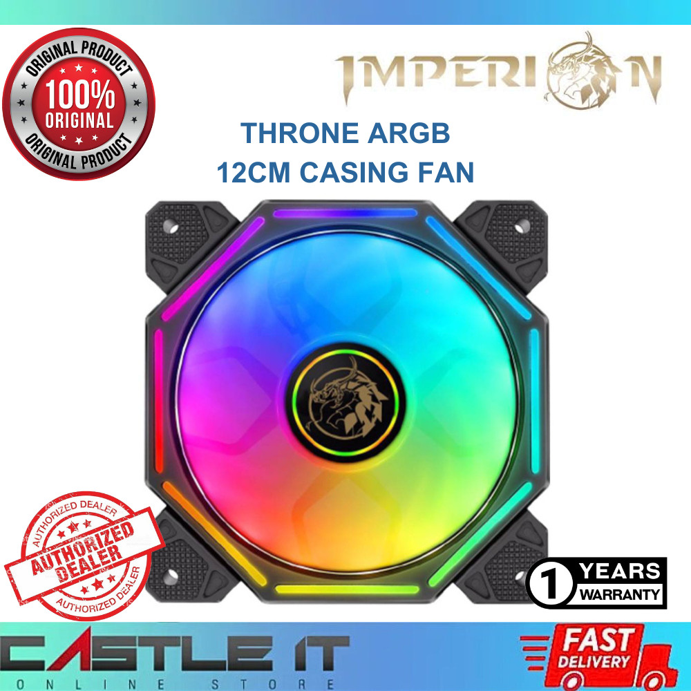 Imperion THRONE 12CM RGB ARGB Casing Fan 120x120x25MM Cooler Chassis ...