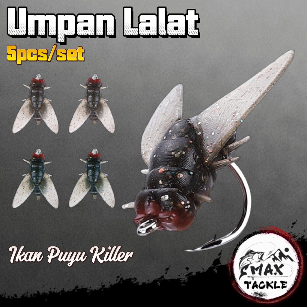 Gewang SP Lalat Set Umpan Casting Tilapia Lampam SP Gewang Soft Plastic ...