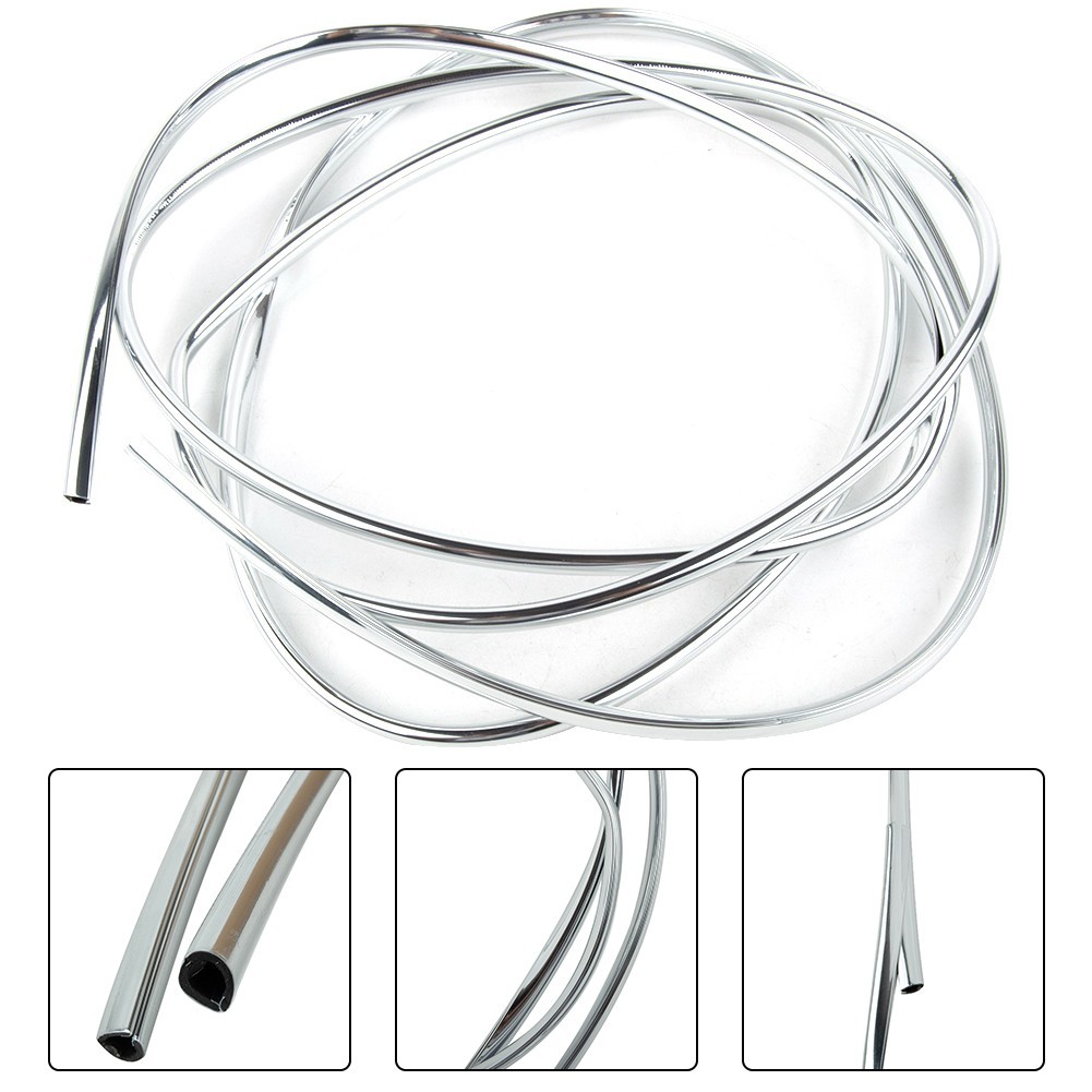 (BABYCITY-MY) 2M*6mm Car Chrome Trim Moulding Car Door Edge Scratch ...