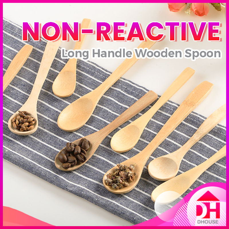 Japanese Style Long Handle Wooden Spoon Condiment Spices Salt Wood ...