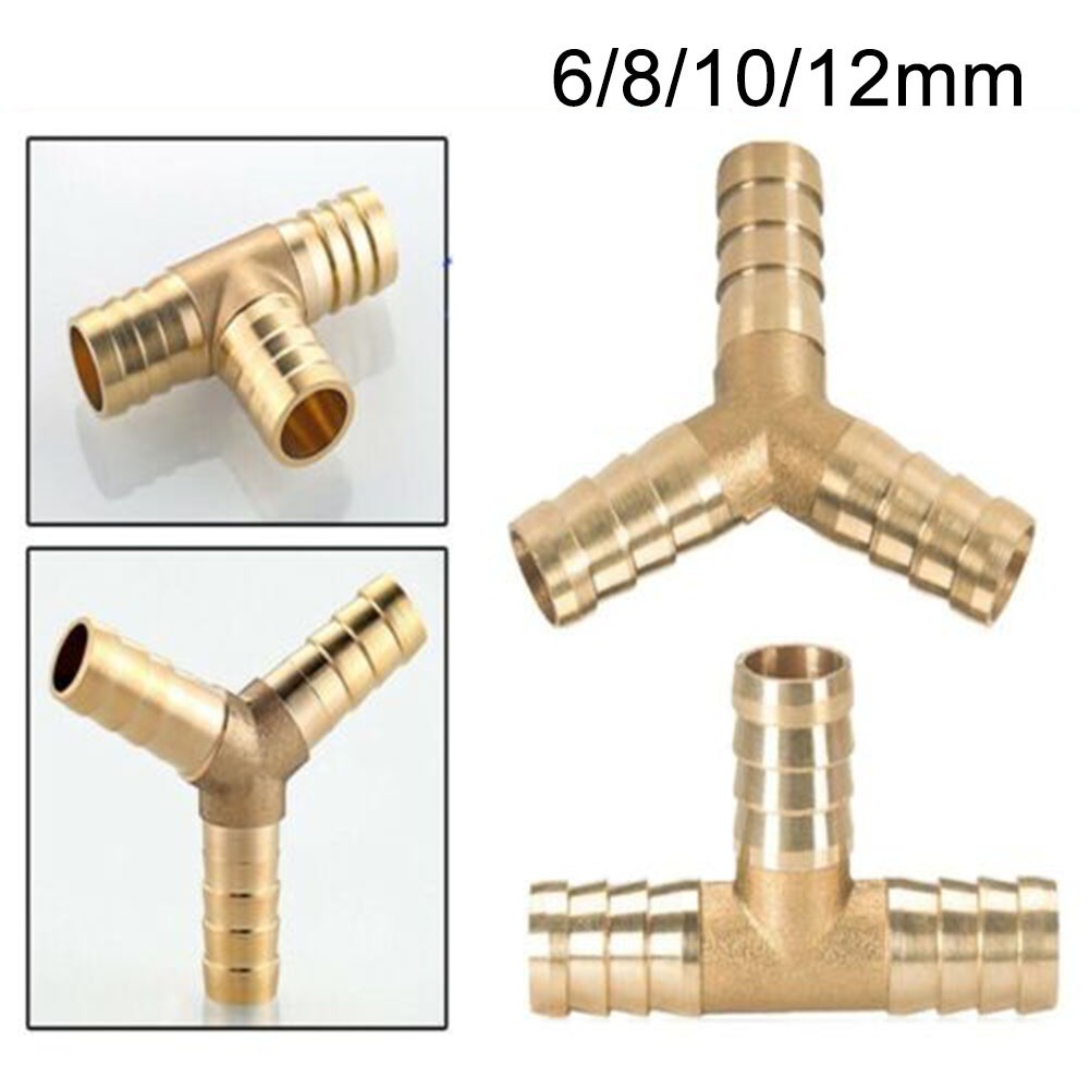 [Mulstore] Brass T Y Piece 3 WAY Joiner Fuel Hose Joiner Tee Connector Air Water Gas | Shopee ...