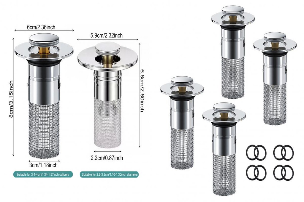 [Ready Stock] Sus304 Brass Core Drain Stopper Bathroom Sink Drain ...