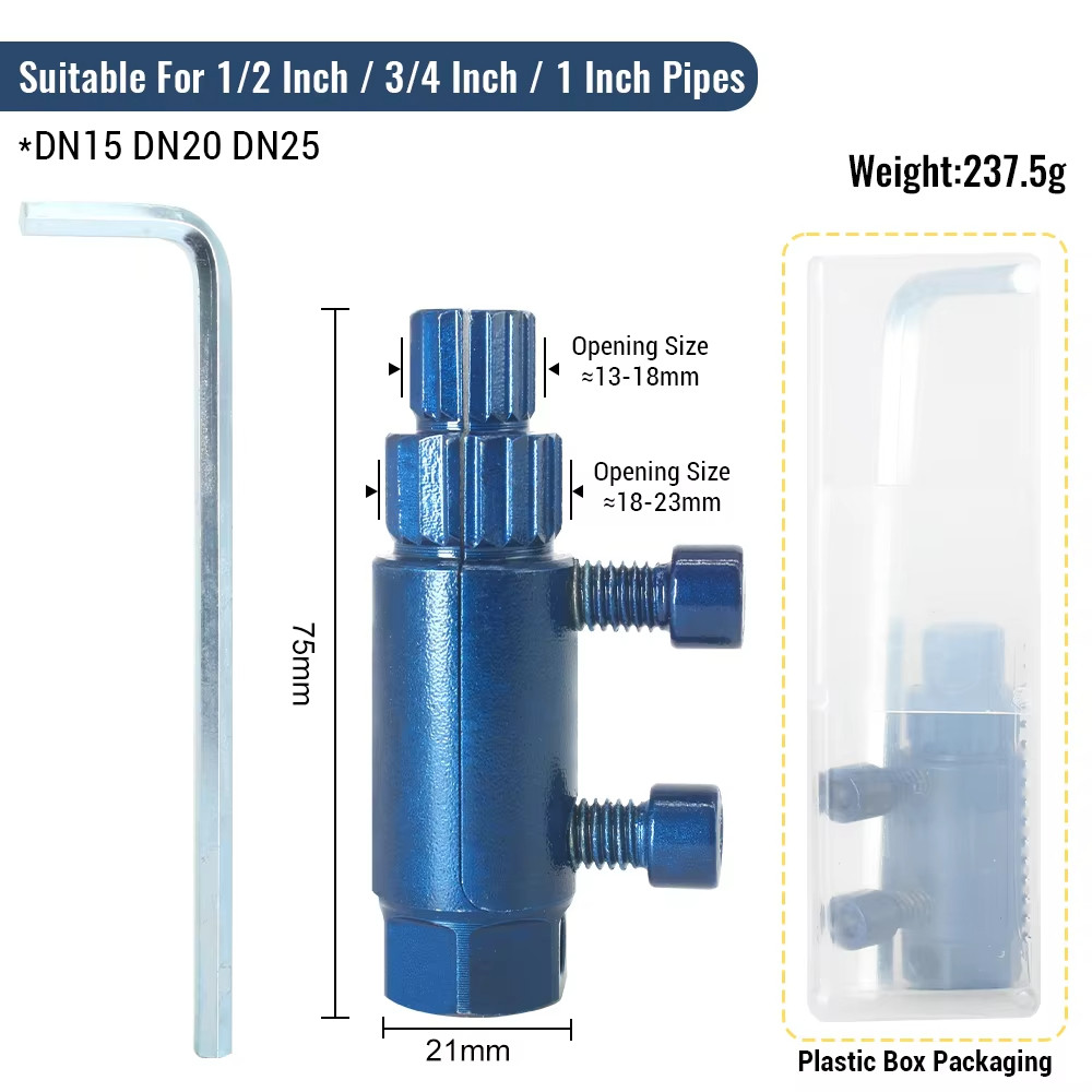 2PCS New Multifunctional Broken Pipe Thread Extractor DN15/20/25 Pipes ...
