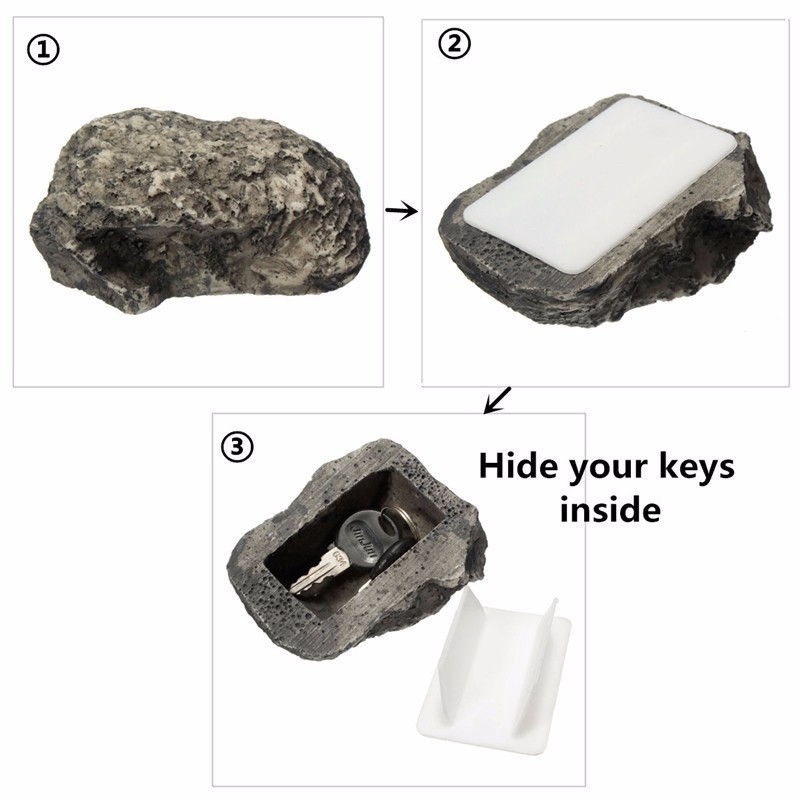 BESTLAHH Key Rock Fake Stone Storage Box Key Hiders Safe Outdoor ...